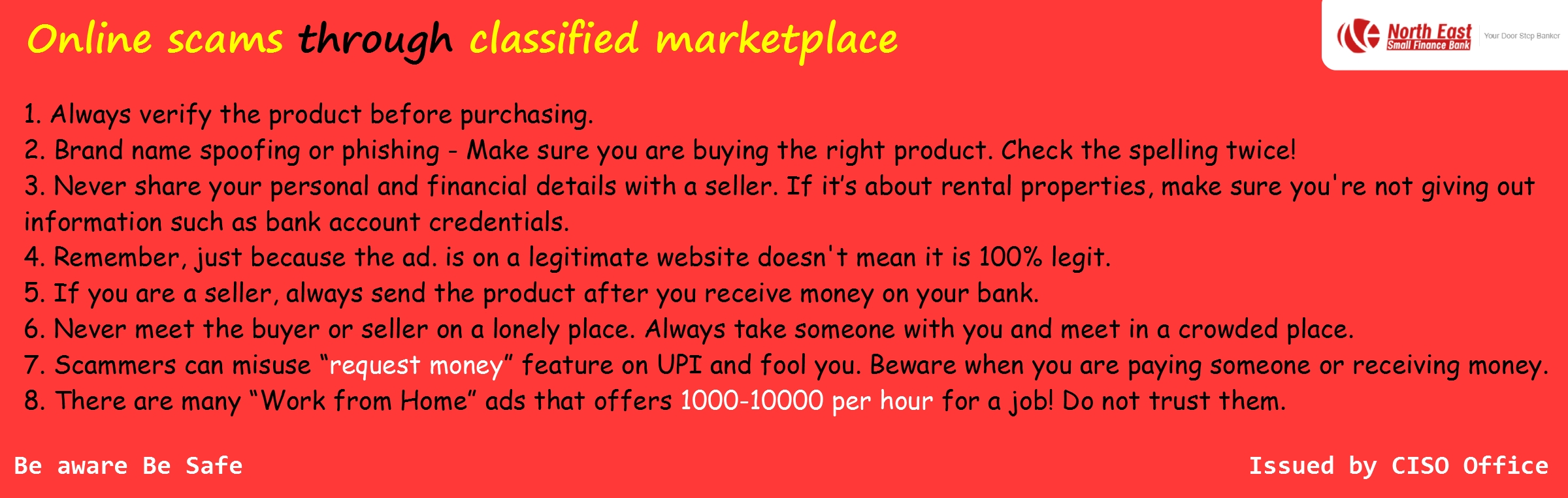 Welcome to North East Small Finance Bank